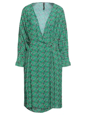 MANILA GRACE MANILA GRACE Midi Flared Dress Green