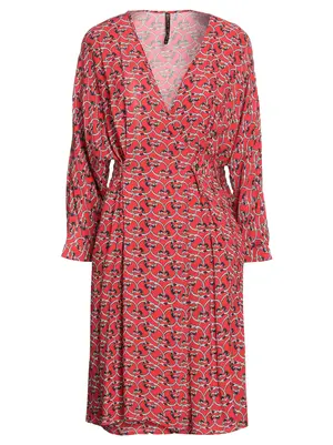MANILA GRACE MANILA GRACE Midi Flared Dress Red