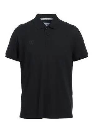 BIKKEMBERGS Polo Shirt Size Cotton, Elastane, Polyester - Black