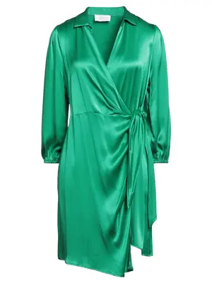 SOALLURE SOALLURE Mini Wrap Dress Green