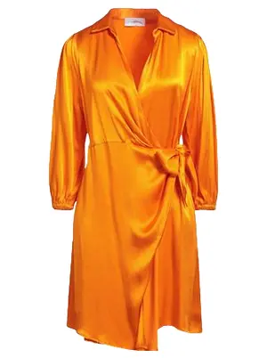 SOALLURE SOALLURE Mini Wrap Dress Orange