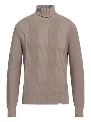 BROOKSFIELD BROOKSFIELD Cable-Knit Turtleneck Beige
