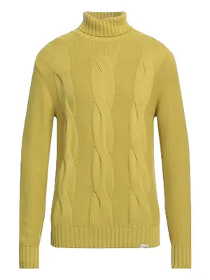 BROOKSFIELD BROOKSFIELD Cable-Knit Turtleneck Green