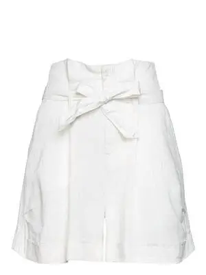 MANILA GRACE Linen Bermuda Shorts - White