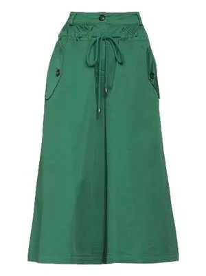SEMICOUTURE Wide Leg Cotton Blend Pants Green