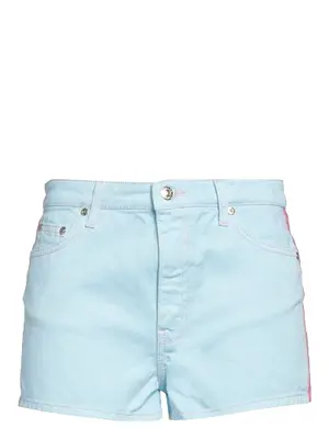 CHIARA FERRAGNI Cotton Denim Shorts - Blue
