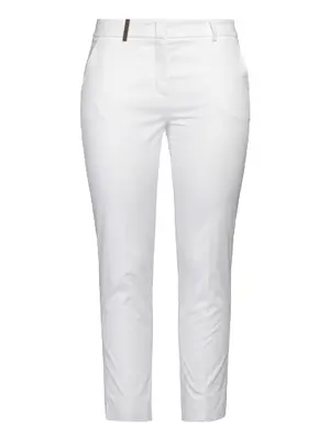 Peserico Tapered Mid-rise Pants - White