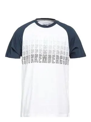 BIKKEMBERGS Man T-shirt White Size S Cotton, Elastane