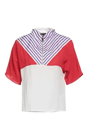 TRUSSARDI Multicolor Crepe Top - Red