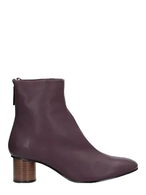 ANNA BAIGUERA ANNA BAIGUERA Leather Ankle Boots Deep Purple