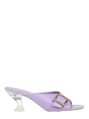 TOD'S Sandals In Soft Leather With Buckle - Purple