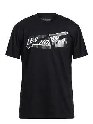 LES HOMMES Man T-shirt Black Size S Cotton Black