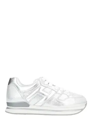 Hogan Soft Leather Sneakers - Silver