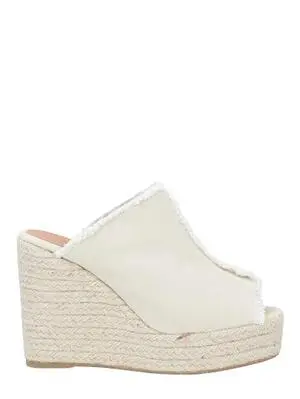 CastaÑer Wedge Espadrille Sandals White