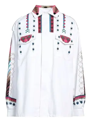 Valentino Garavani Embellished Gabardine Overshirt - White
