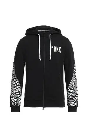 BIKKEMBERGS Light Cotton French Terry Zip Up Hoodie - Black