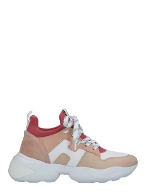 Hogan Leather And Textile Fiber Sneakers - Beige