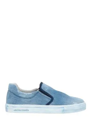JACOB COHЁN Light Cotton Sneakers Light Blue
