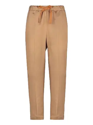 SEMICOUTURE Tapered Leg Pants - Beige