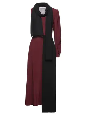 Givenchy Crepe Midi Dress Maroon