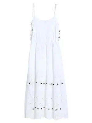 SIMONA CORSELLINI Maxi Dress In Polyester And Cotton White
