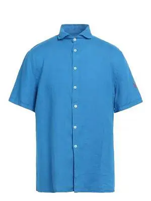 COOPERATIVA PESCATORI POSILLIPO Shirt Azure Size Linen - Blue