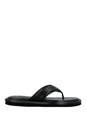 GIA BORGHINI Thong Sandals In Leather Black