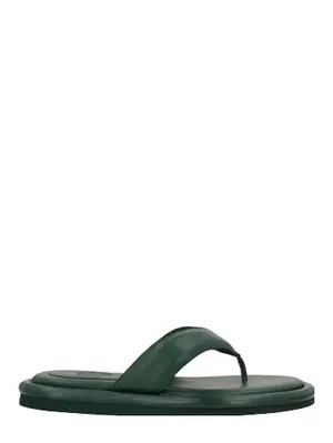 GIA BORGHINI Thong Sandals In Leather Green