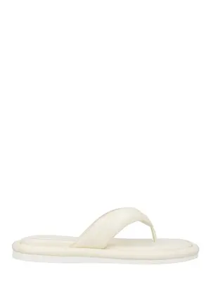 GIA BORGHINI Thong Sandals In Leather Ivory