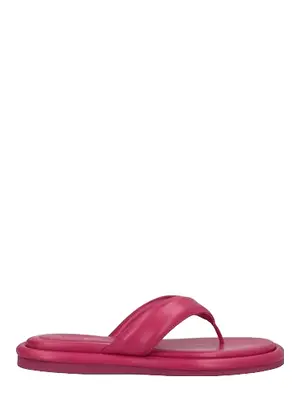 GIA BORGHINI Thong Sandals In Leather Magenta