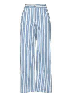 True Royal TRUE ROYAL Flared Cut Trousers Pastel Blue