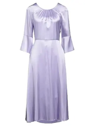 SEMICOUTURE SEMICOUTURE Midi Trapeze Dress Lilac