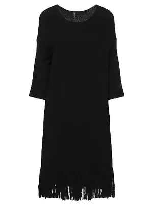 MANILA GRACE Knitted Mini Dress Black