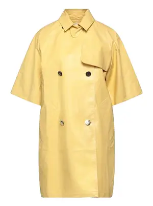 Max Mara Cotton Overcoat & Trench Coat - Yellow