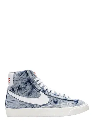 Nike Blazer Mid '77 Washed Denim Sneakers - Blue