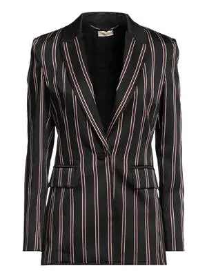 LIU •JO Striped Twill Blazer - Black