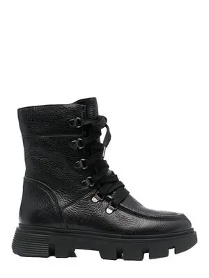 Geox Vilde 45mm Lace-up Leather Boots - Black