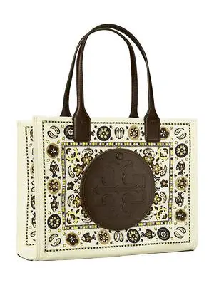 Tory Burch Small Ella Printed Tote New Ivory Pisces Dream