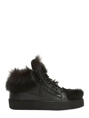 GIUSEPPE ZANOTTI Marlena Winter Mid-top Sneakers - Black