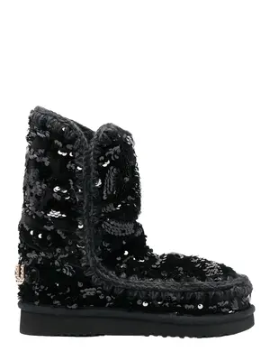 Mou Eskimo Sequin-embellished Boots - Black