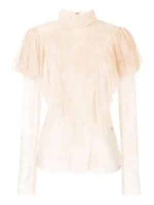 PHILOSOPHY DI LORENZO SERAFINI Ruffle-Detail Lace Blouse