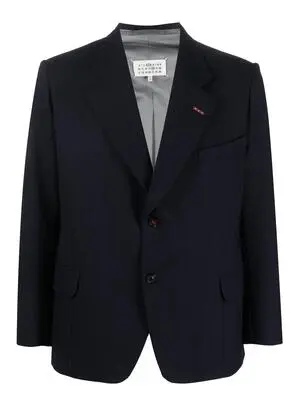 MAISON MARGIELA Single-breasted Wool Blazer - Blue