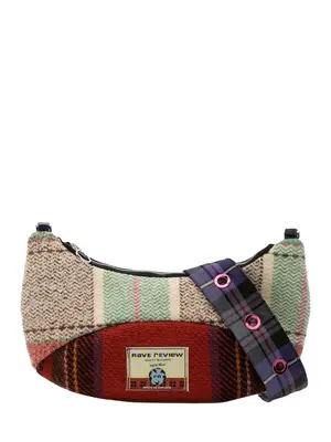 RAVE REVIEW Tartan-check Wool Shoulder Bag - Pink