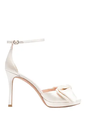 Kate Spade New York Bow-detail Satin Sandals - Neutrals