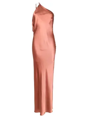 Michelle Mason Michelle Mason Single-Shoulder Maxi Dress Orange