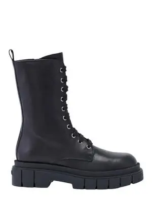 Mackage Warrior Unlined Lug Sole Combat Boot - Black