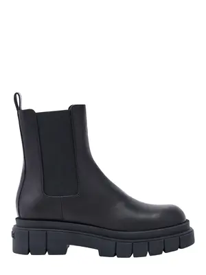 Mackage Shearling-lined Leather Chelsea Boot - Black