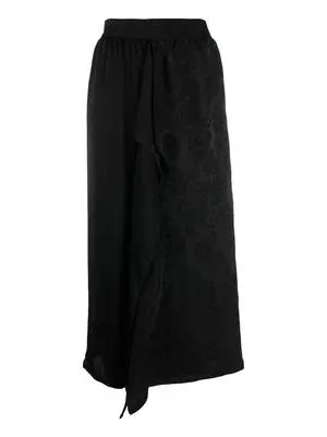 UMA WANG Jacquard Midi Skirt - Black