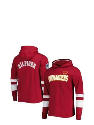 Tommy Hilfiger Washington Commanders Alex Long Sleeve Hoodie T-shirt - Burgundy