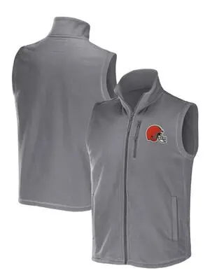 NFL X DARIUS RUCKER Cleveland Browns Polar Fleece Full-zip Vest - Gray